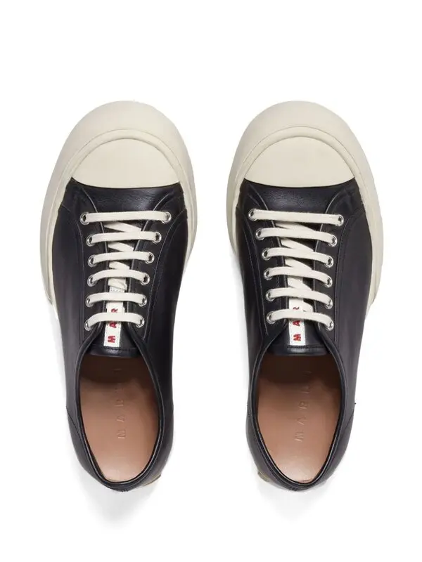 Marni Nappa Leather Pablo Lace-up Platform Sneakers - Black