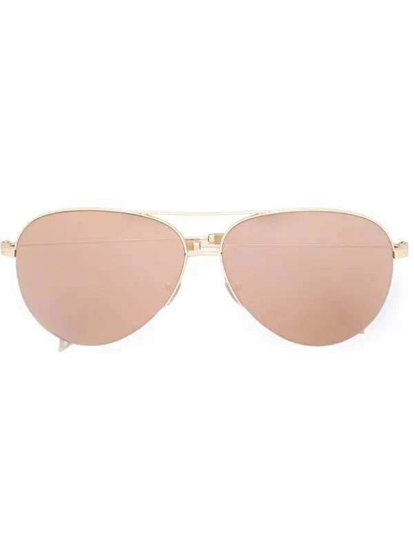 Victoria Beckham Classic Pilot-frame Sunglasses - Metallic