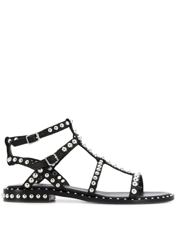 Ash Precious Studded Sandals - Black