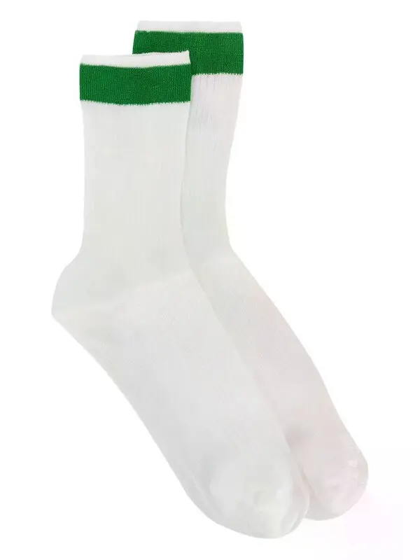 Valentino Garavani Ribbed Ankle Socks - White