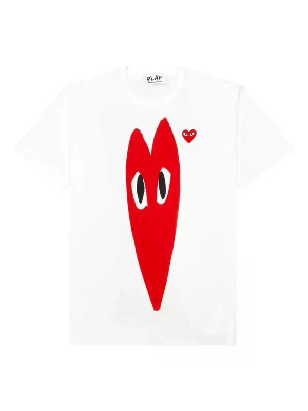 Play Comme Des Garcon Logo-print T-shirt - White