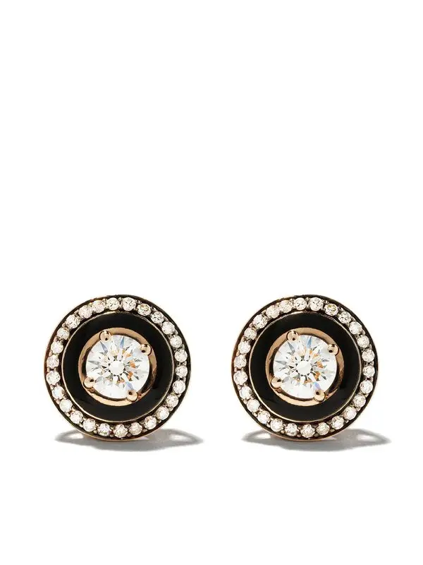 SELIM MOUZANNAR 18kt Diamond Mina Stud Earrings - Pink