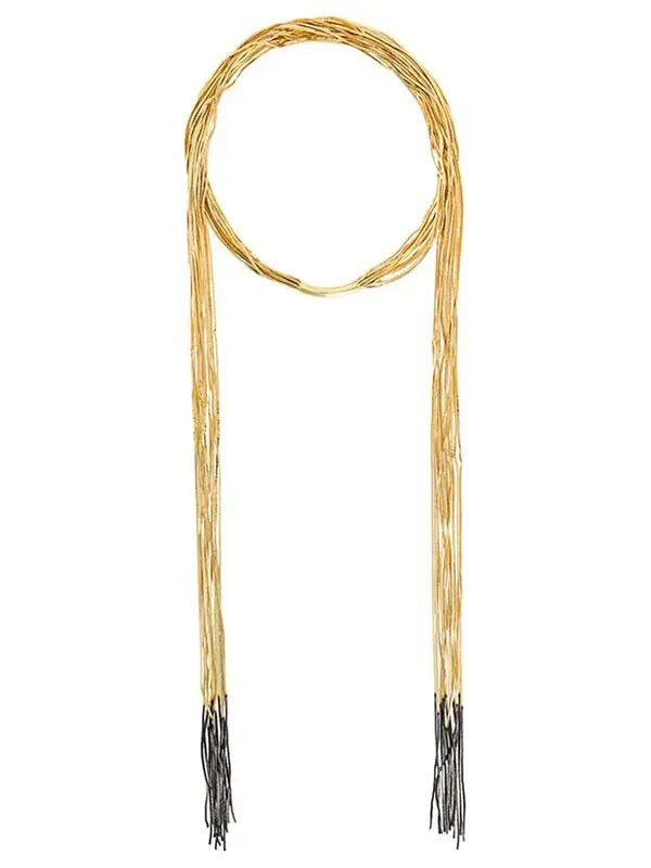 Iosselliani Black Hole Sun Scarf Necklace