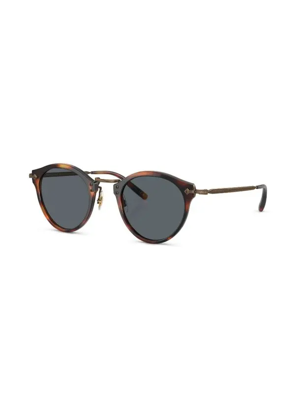 Oliver Spencer Op-505 Round-frame Sunglasses - Brown