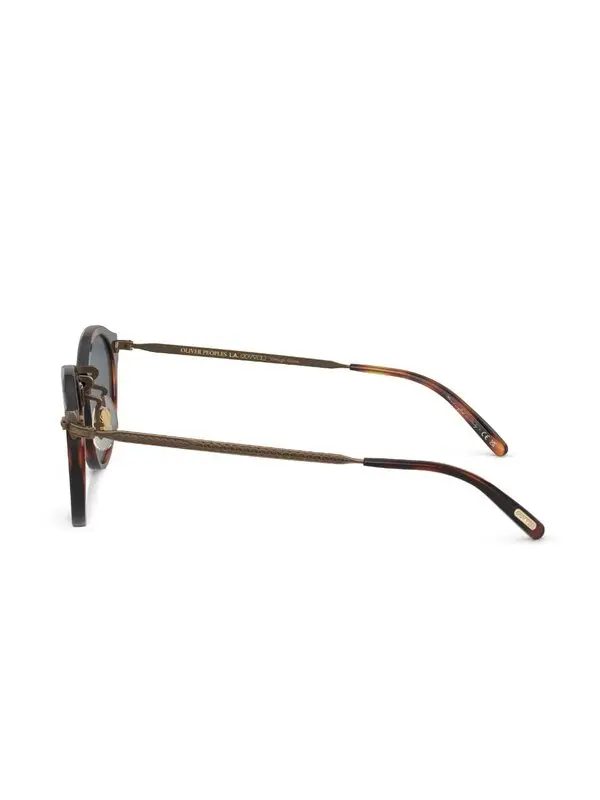 Oliver Spencer Op-505 Round-frame Sunglasses - Brown