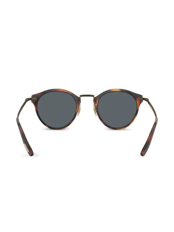 Oliver Spencer Op-505 Round-frame Sunglasses - Brown