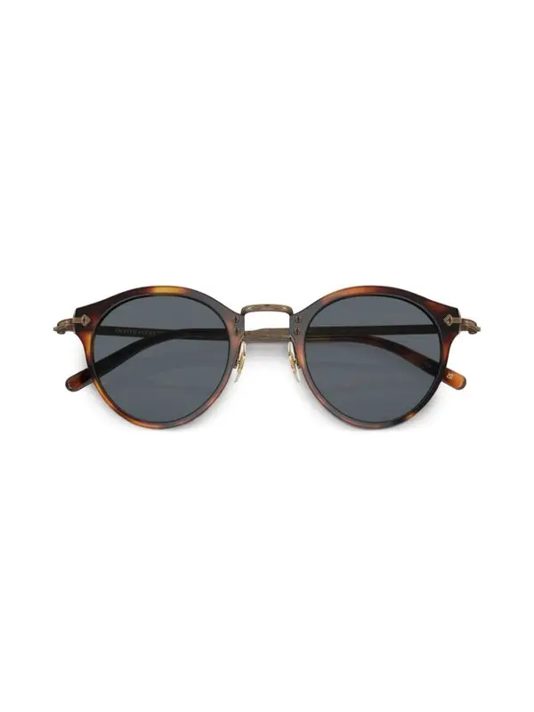 Oliver Spencer Op-505 Round-frame Sunglasses - Brown