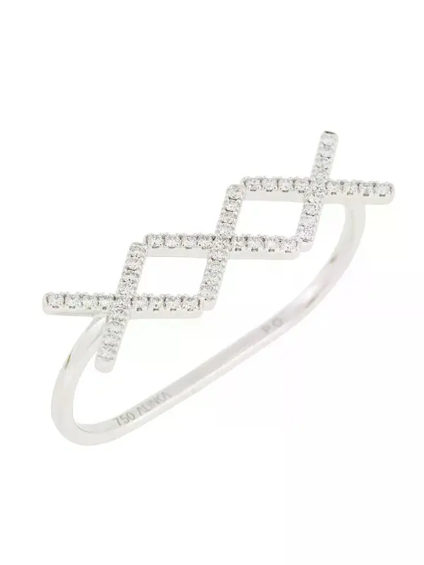 ALINKA 18kt White Gold Katia Trio Diamond Ring - Silver