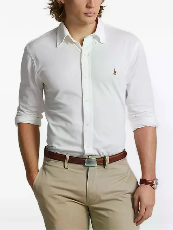 Polo Ralph Lauren Logo-embroidered Button-down Shirt - White