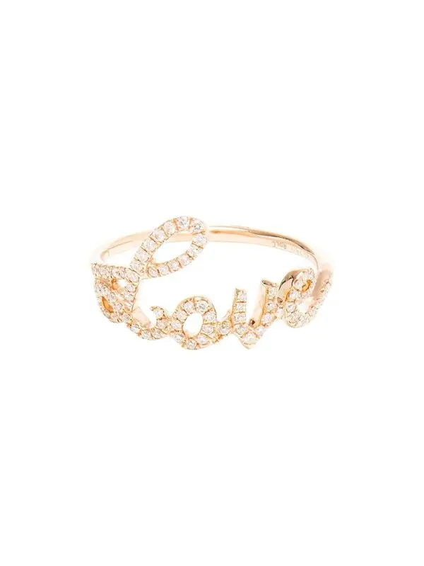 Rosa De La Cruz Diamond Love Ring - Gold