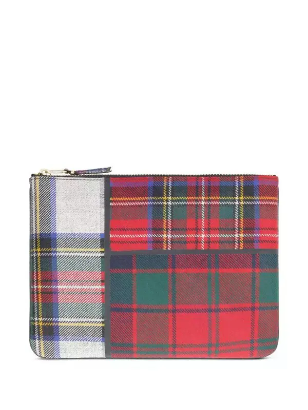 Comme Des Garçons Tartan Patchwork Clutch