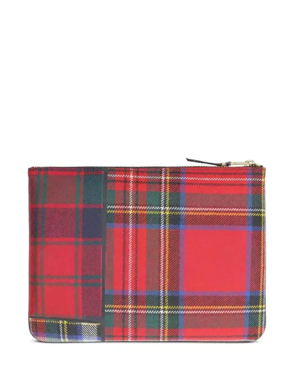 Comme Des Garçons Tartan Patchwork Clutch