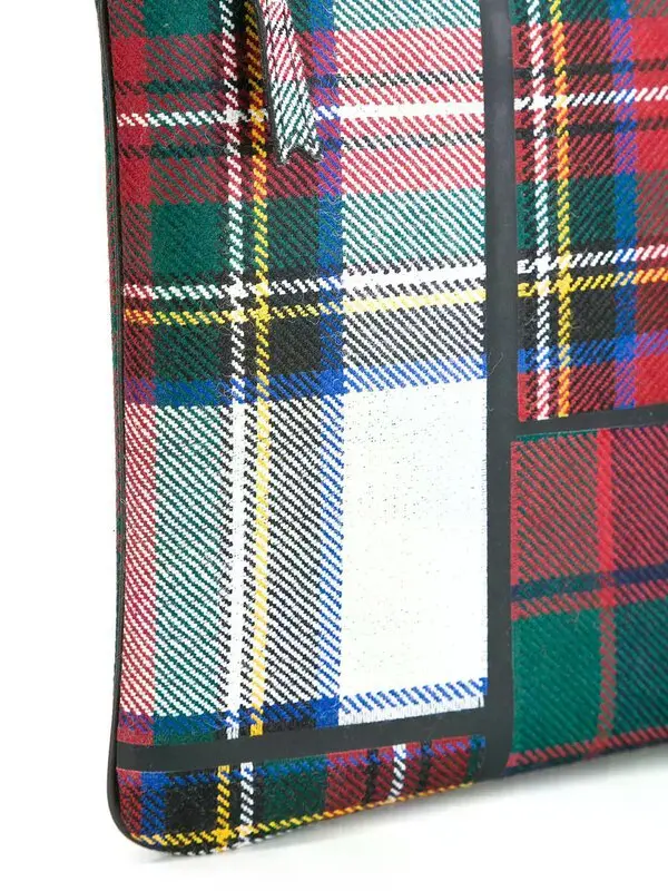 Comme Des Garçons Tartan Patchwork Clutch