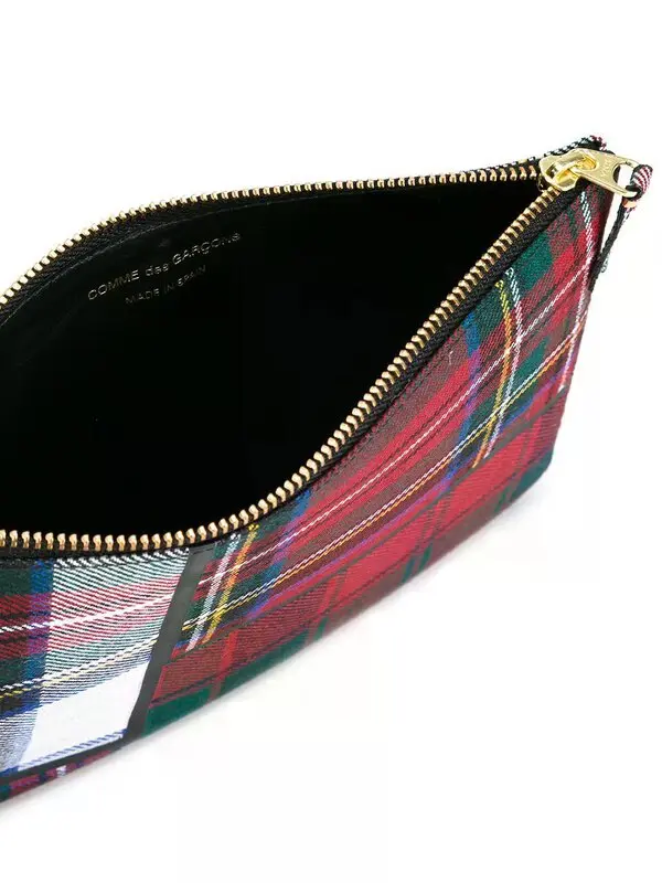 Comme Des Garçons Tartan Patchwork Clutch