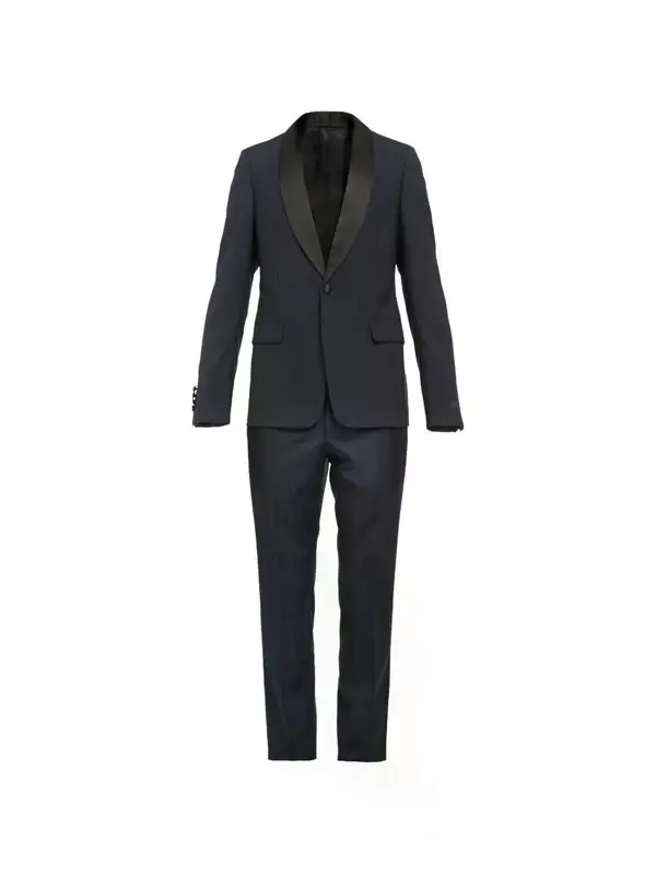 Prada Wool And Mohair Tuxedo Suit - Blue