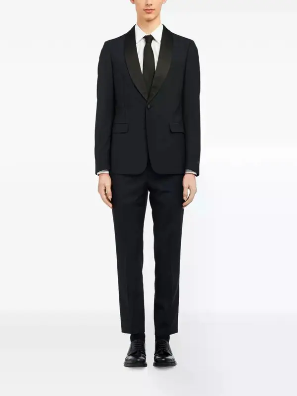 Prada Wool And Mohair Tuxedo Suit - Blue
