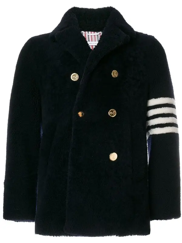 Thom Browne Classic Shearling Pea Coat
