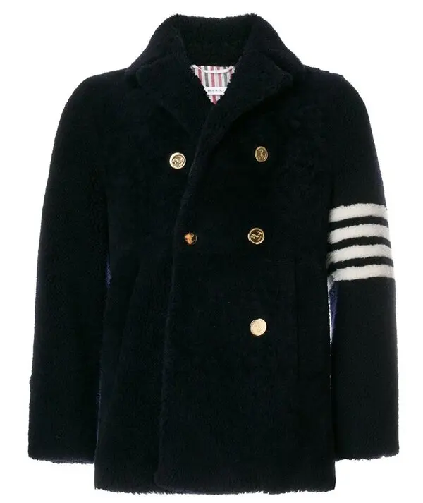 Thom Browne Classic Shearling Pea Coat