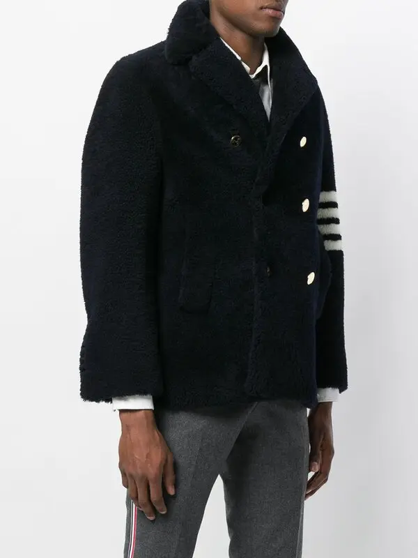 Thom Browne Classic Shearling Pea Coat