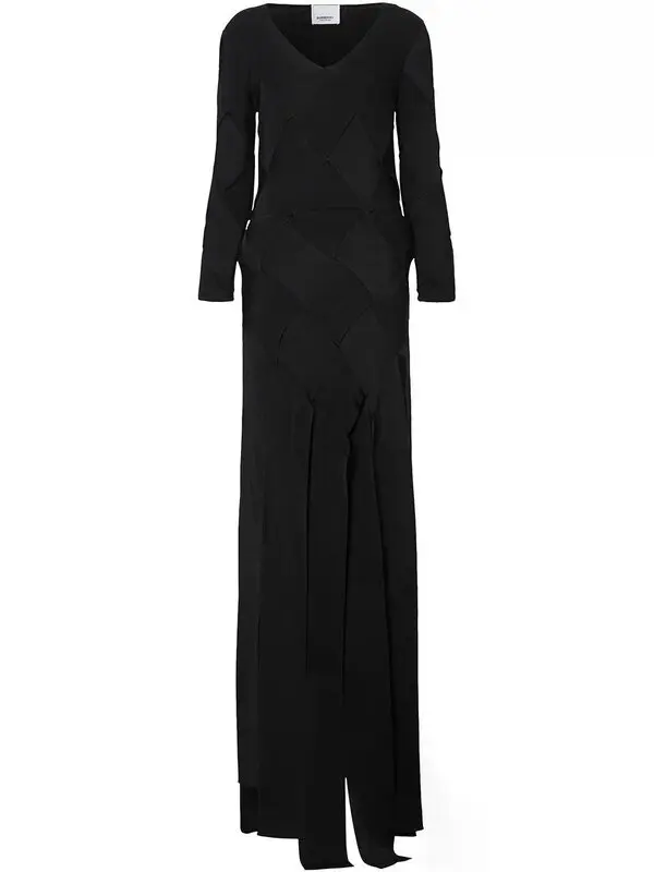 Burberry Woven Panel Evening Dress