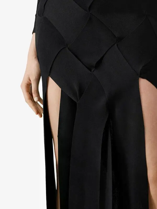 Burberry Woven Panel Evening Dress