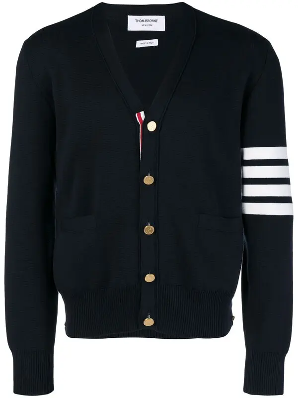 Thom Browne 4-bar Milano Stitch Cardigan - Blue