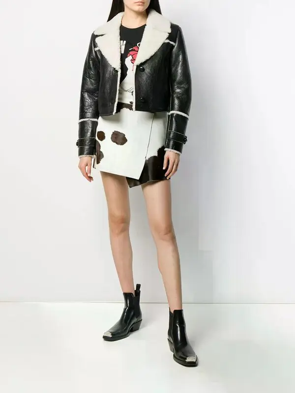 HTC LOS ANGELES Two-tone Cropped Jacket