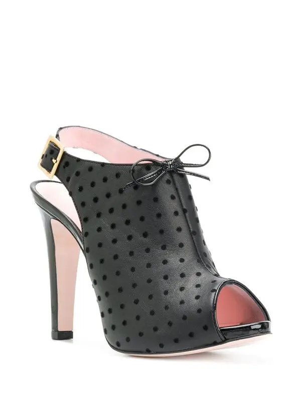 Red Valentino 120mm Polka Dot Slingback Sandals