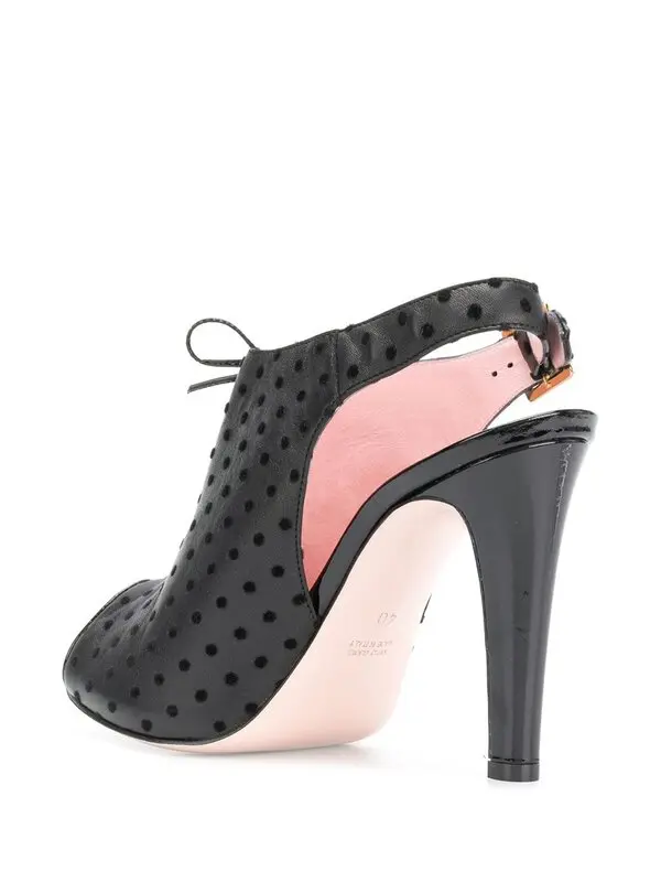 Red Valentino 120mm Polka Dot Slingback Sandals