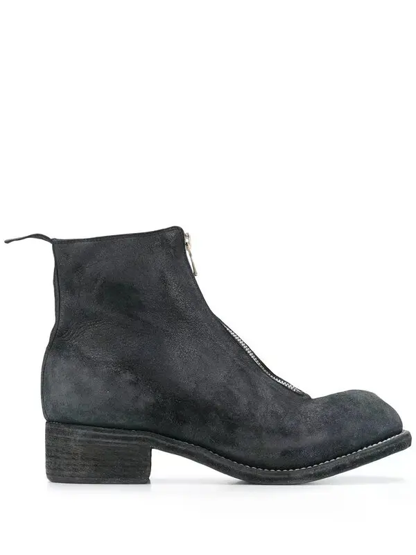 Guidi Front Zip Ankle Boots