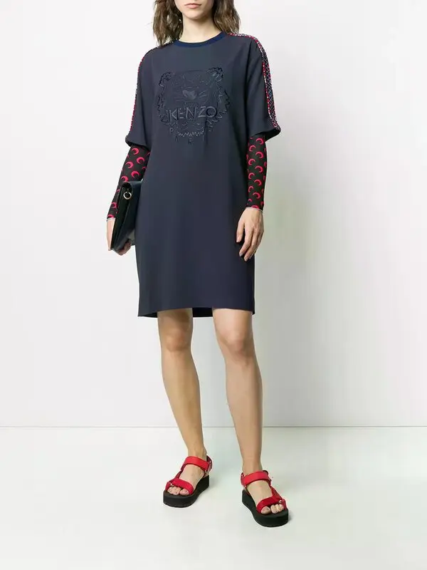 Kenzo Logo-embroidered Shift Dress