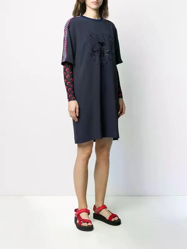 Kenzo Logo-embroidered Shift Dress