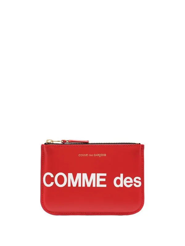Play Comme Des Garcon Small Logo-print Pouch - Red
