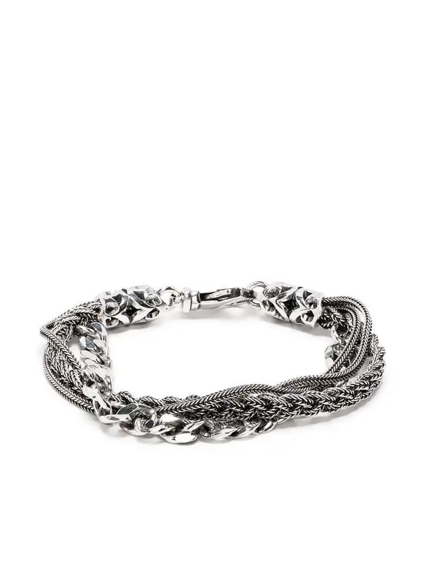Emanuele Bicocchi Braid And Chain Bracelet