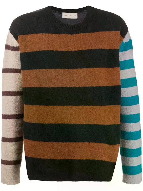 PAURA Panelled Striped Jumper