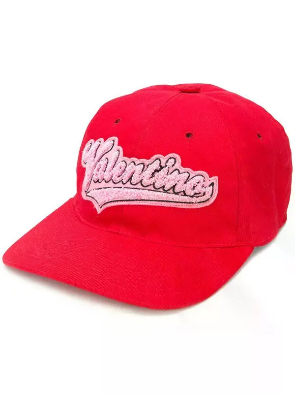 Valentino Garavani Embroidered Logo Cap - Red