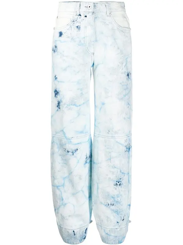 Off-White Tapered Bleached Jeans