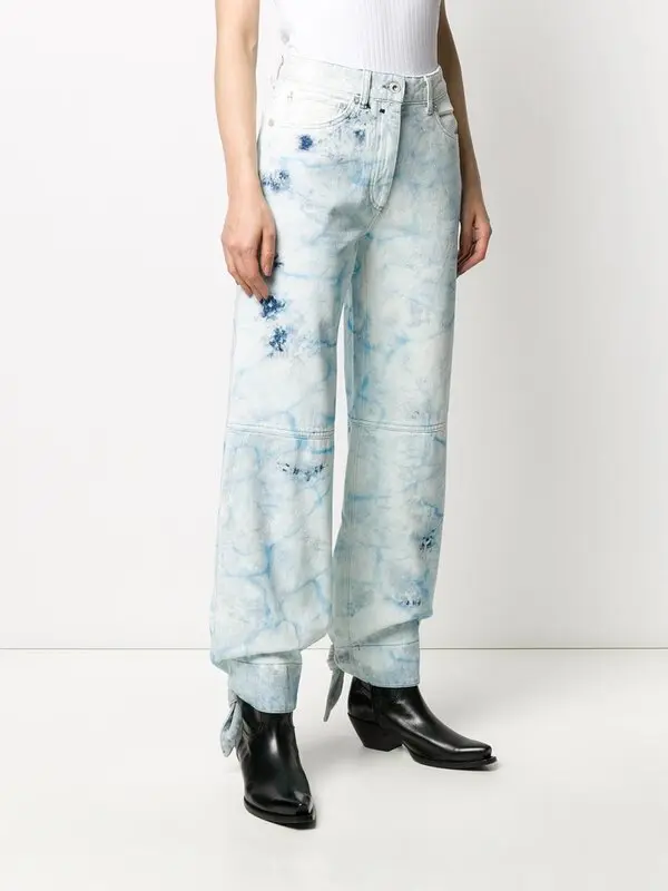 Off-White Tapered Bleached Jeans