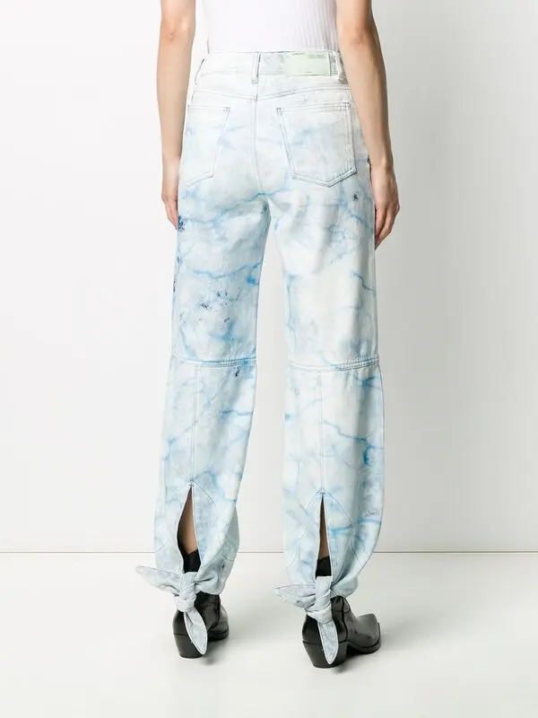 Off-White Tapered Bleached Jeans