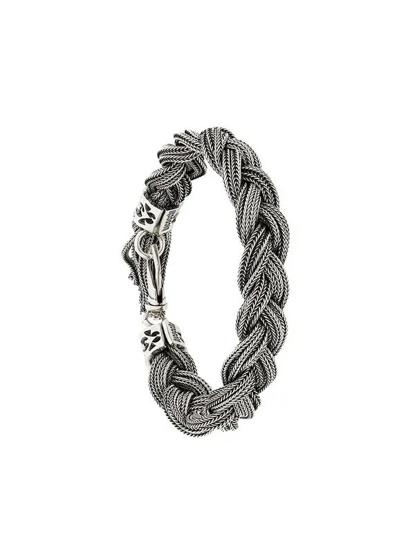 Emanuele Bicocchi Woven Chain Bracelet - Silver