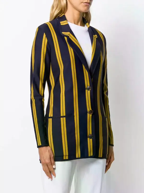 JEAN PAUL GAULTIER 1991 Striped Single Breasted Blazer