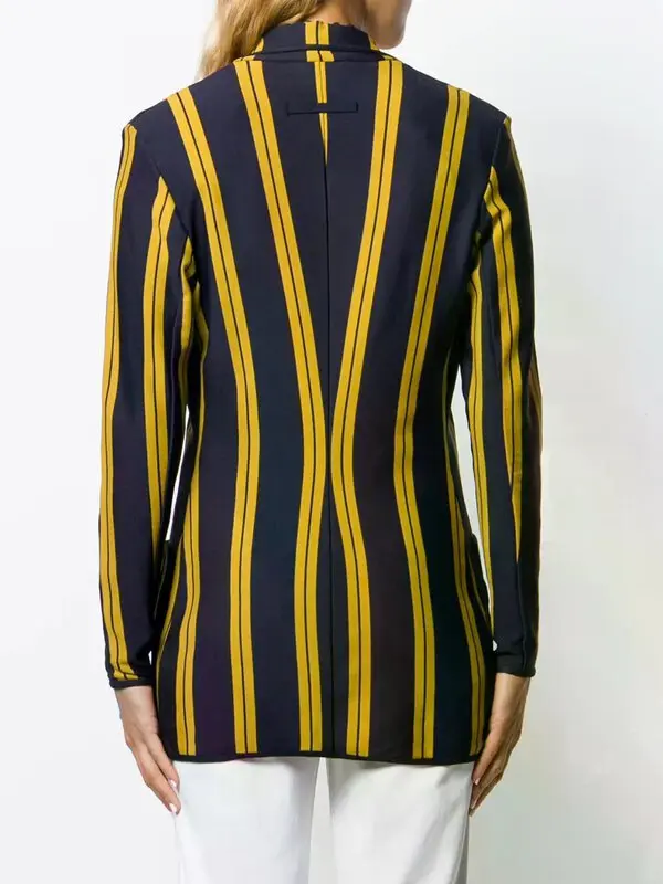 JEAN PAUL GAULTIER 1991 Striped Single Breasted Blazer