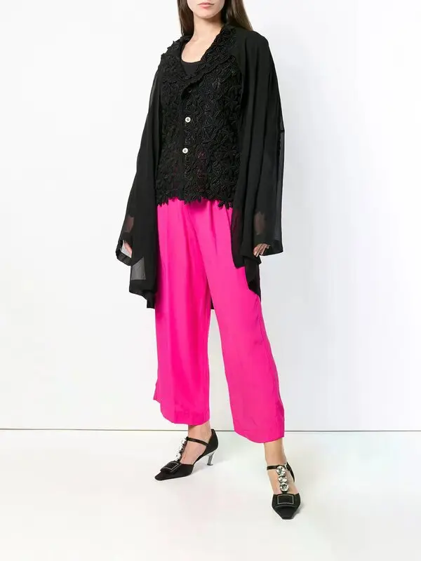 Comme Des Garçons 1989 Macramé Layered Jacket - Black