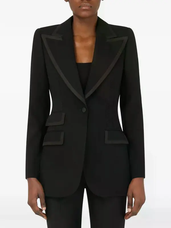 Dolce & Gabbana Piped-trim Single-breasted Blazer