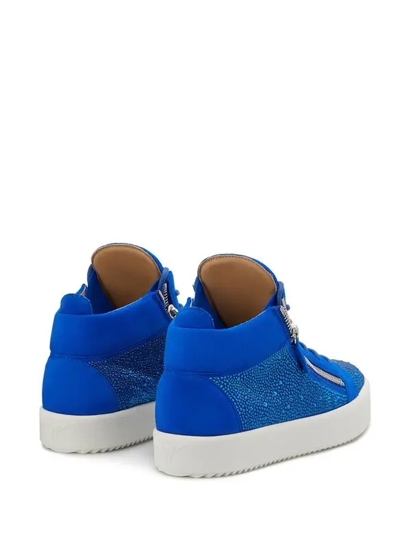 GIUSEPPE ZANOTTI High Top Crystal-embellished Sneakers