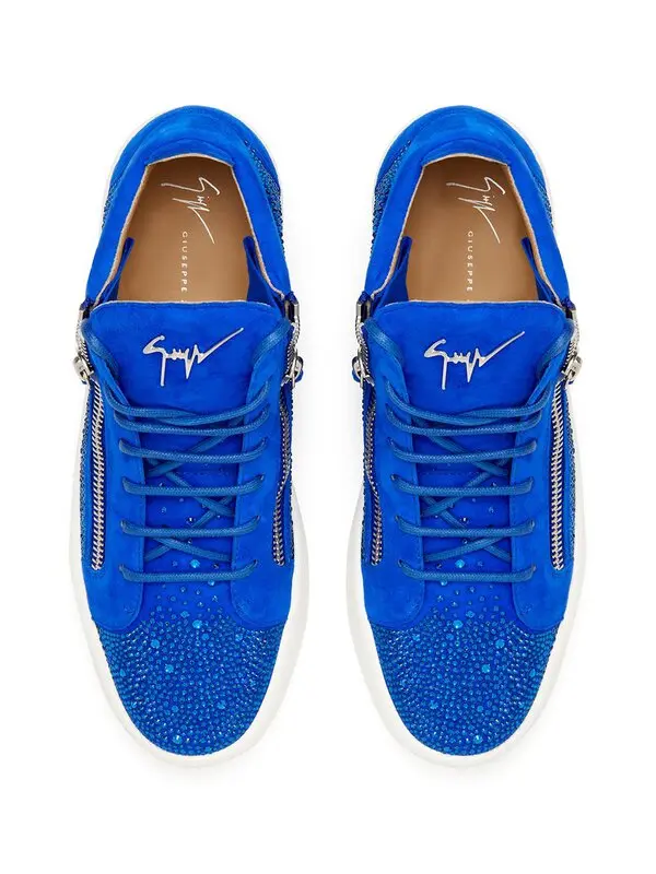 GIUSEPPE ZANOTTI High Top Crystal-embellished Sneakers