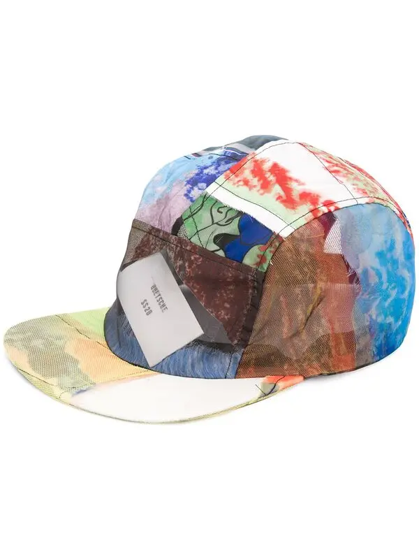 QUETSCHE Patchwork Design Baseball Cap - Blue