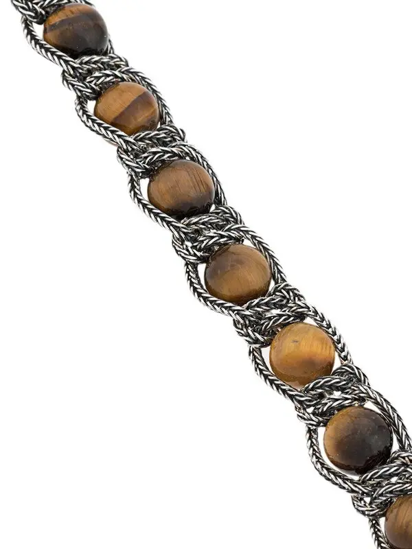 Emanuele Bicocchi Beaded Chain Bracelet - Brown