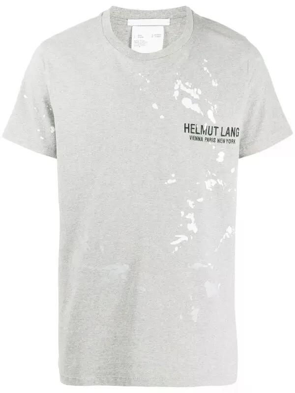 Helmut Lang Logo Paint Print T-shirt