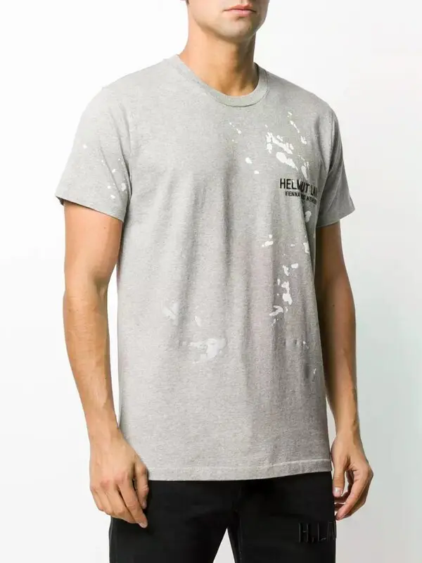 Helmut Lang Logo Paint Print T-shirt